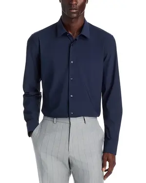 BOSS Hank Performance Slim Fit Dress Shirt - Dark Blue