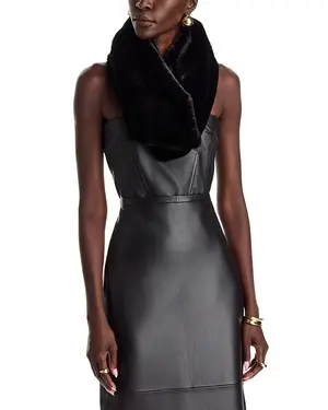 Echo Faux Fur Snood - Black