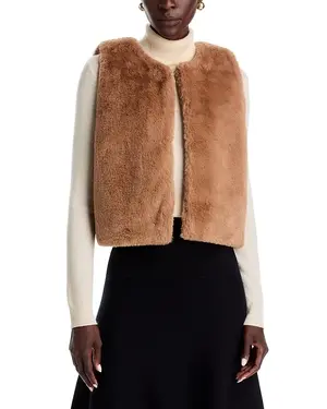 Echo Heirloom Sheared Faux Fur Vest - Chai