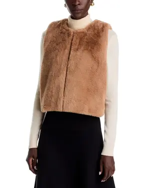 Echo Heirloom Sheared Faux Fur Vest - Chai