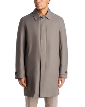 Corneliani Fly Front Raincoat With Removable Liner - Taupe