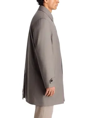 Corneliani Fly Front Raincoat With Removable Liner - Taupe