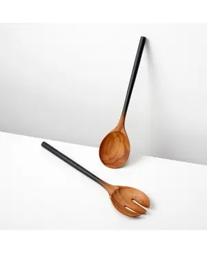 BE HOME Teak Ombre Serving, Set Of 2