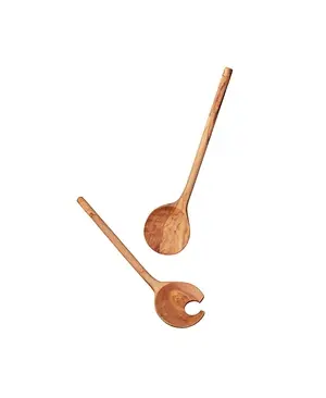 BE HOME Olive Wood Crescent Serving Set - Brown