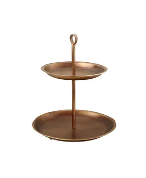 BE HOME Galina Tiered Platter - Bronze