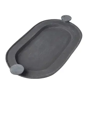 BE HOME Petra Tray - Zinc