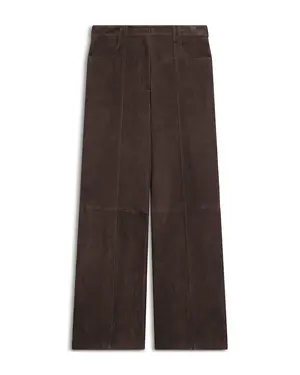 Theory High Rise Suede Wide Leg Jeans