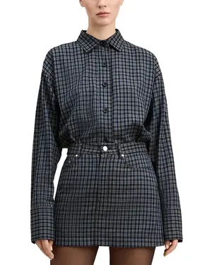 Derek Lam 10 Crosby Jacob Mini Plaid Mini Skirt