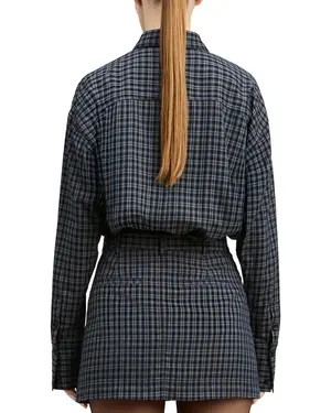 Derek Lam 10 Crosby Jacob Mini Plaid Mini Skirt