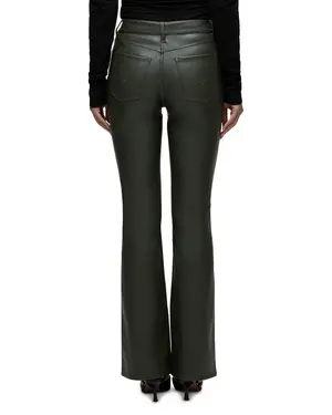 Hudson Jeans Barbara Faux Leather High Rise Bootcut Jeans In Deep Depths
