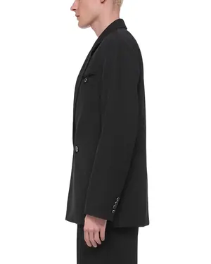 Helmut Lang Relaxed Fit Double Breasted Wool Jacket