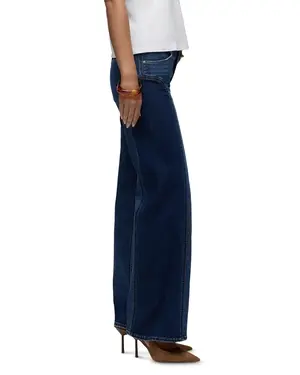 Hudson Jeans Lexi High Rise Seamed Wide Leg Jeans