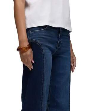 Hudson Jeans Lexi High Rise Seamed Wide Leg Jeans