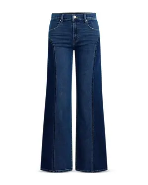 Hudson Jeans Lexi High Rise Seamed Wide Leg Jeans