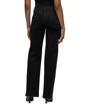 Hudson Jeans Rosie Embellished High Rise Wide Leg Jeans
