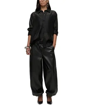 Hudson Jeans Faux Leather Balloon Joggers