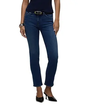 Hudson Jeans Nico Mid Rise Straight Ankle Jeans - Doll Face