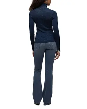 Hudson Jeans Tanya Metallic Knit Turtleneck Top