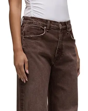 Hudson Jeans Jodie High Rise Loose Wide Leg Jeans - Walnut