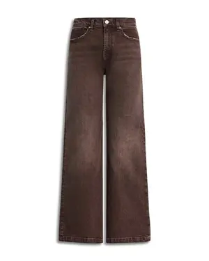 Hudson Jeans Jodie High Rise Loose Wide Leg Jeans - Walnut