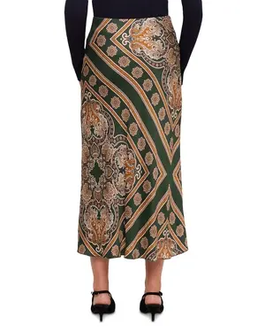 Karen Kane Printed Bias Cut Midi Skirt