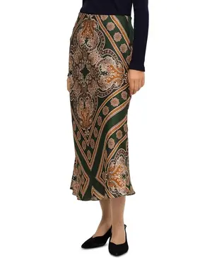 Karen Kane Printed Bias Cut Midi Skirt