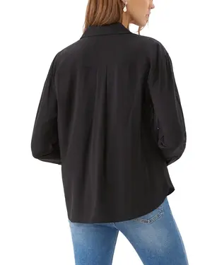 Karen Kane Embellished Gemstone Button Front Shirt
