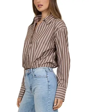 Vintage Havana Cotton Blend Elastic Hem Blouse