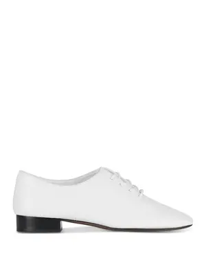 Jeffrey Campbell Swingdance Leather Oxford Flats - White