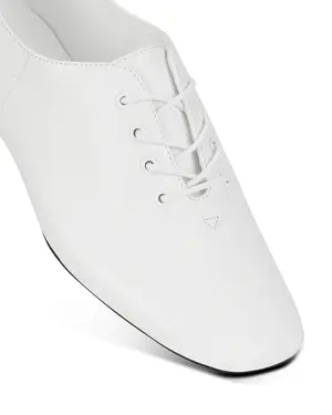 Jeffrey Campbell Swingdance Leather Oxford Flats - White