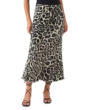 Karen Kane Petite Printed Bias Cut Midi Skirt