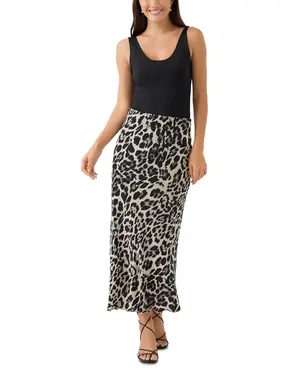 Karen Kane Petite Printed Bias Cut Midi Skirt