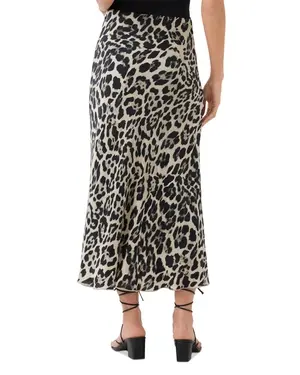 Karen Kane Petite Printed Bias Cut Midi Skirt