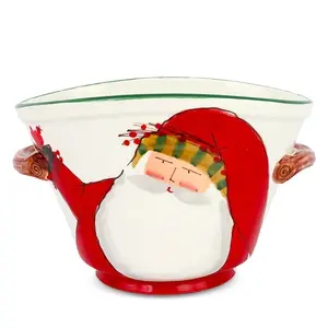 VIETRI Old St. Nick Cachepot - Red