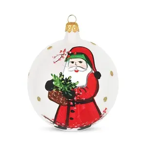 VIETRI Old St. Nick Basket Ornament - Red