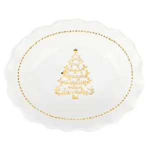 VIETRI Giorno Di Festa Small Oval Bowl - Gold
