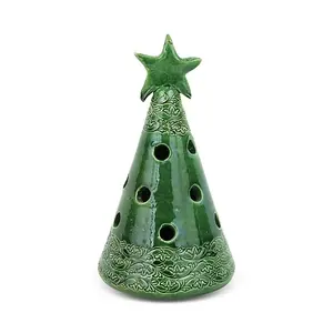 VIETRI Foresta Small Christmas Tree Figurine - Green
