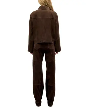 Gerard Darel Pola Suede Button Front Jacket