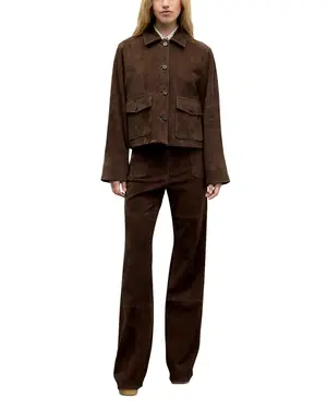 Gerard Darel Pola Suede Button Front Jacket