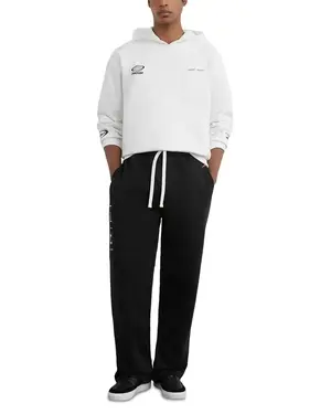 REISS Mclaren Cotton Heavyweight Relaxed Pullover Hoodie - White