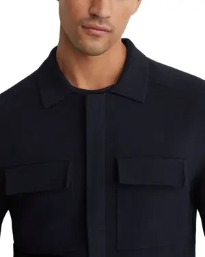 REISS Fleetwood Concealed Placket Pocket Zip Jacket
