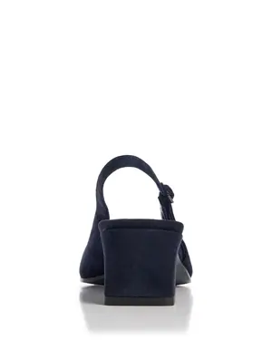JIMMY CHOO Eyla Suede Slingback Pumps - Marine