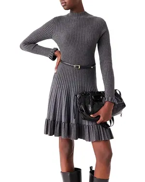 Maje Ritalia Gradient Ribbed Knit Dress
