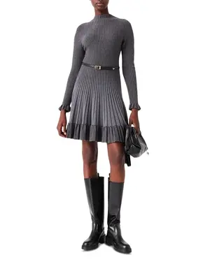 Maje Ritalia Gradient Ribbed Knit Dress