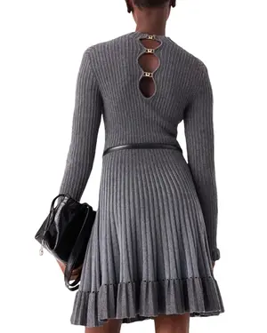 Maje Ritalia Gradient Ribbed Knit Dress