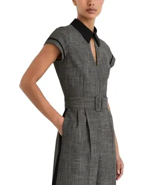 REISS Bella Belted Wide Leg Jumpsuit
