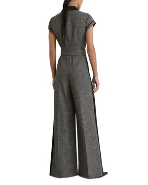 REISS Bella Belted Wide Leg Jumpsuit