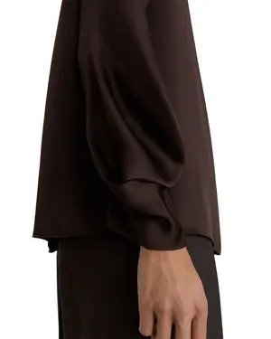 REISS Meena Silk High Neck Blouse