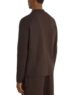 REISS Fitzwilliam Button Front Cardigan - Chocolate