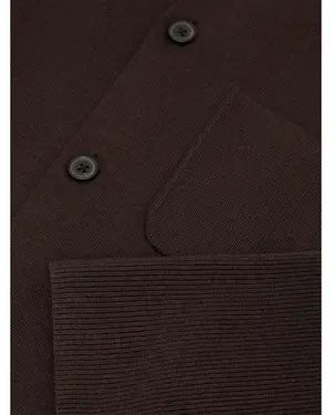 REISS Fitzwilliam Button Front Cardigan - Chocolate